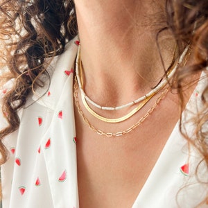 Mini Beads Necklace, Tiny Beaded Necklace, Layering Necklace, Dainty ...