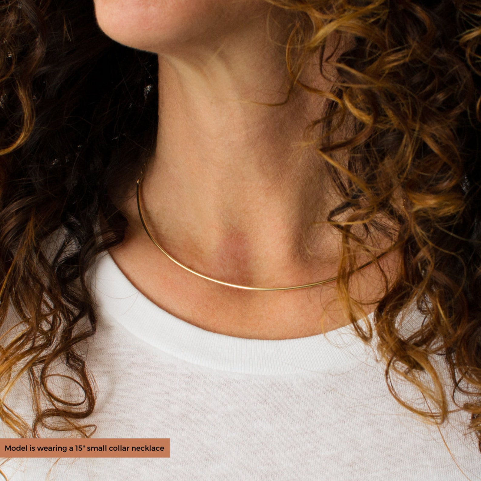 Gold Collar Necklace, Sterling Silver Cuff Necklace, 14k Gold Fill ...