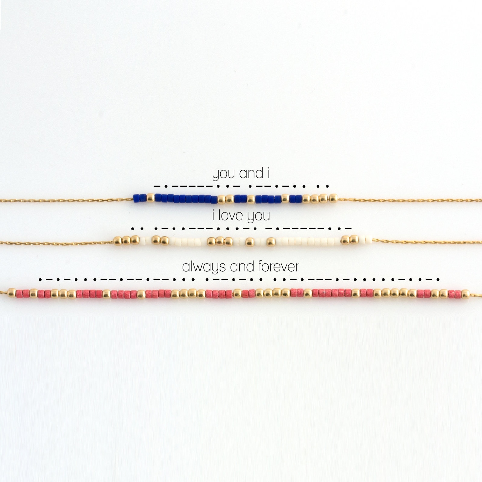 I Love You Morse Code Necklace Valentine's Day Gift for - Etsy