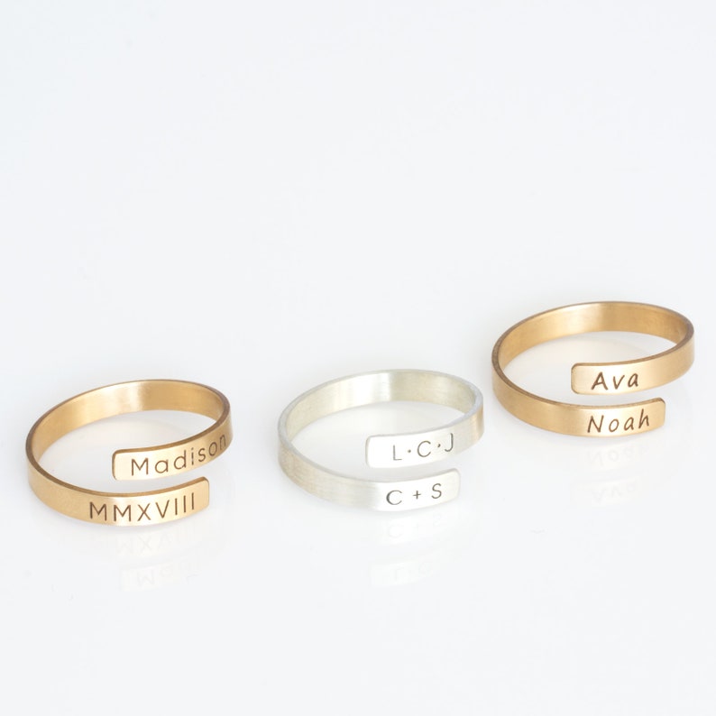 Custom Name Ring Personalized Name Ring Custom Initial Ring - Etsy