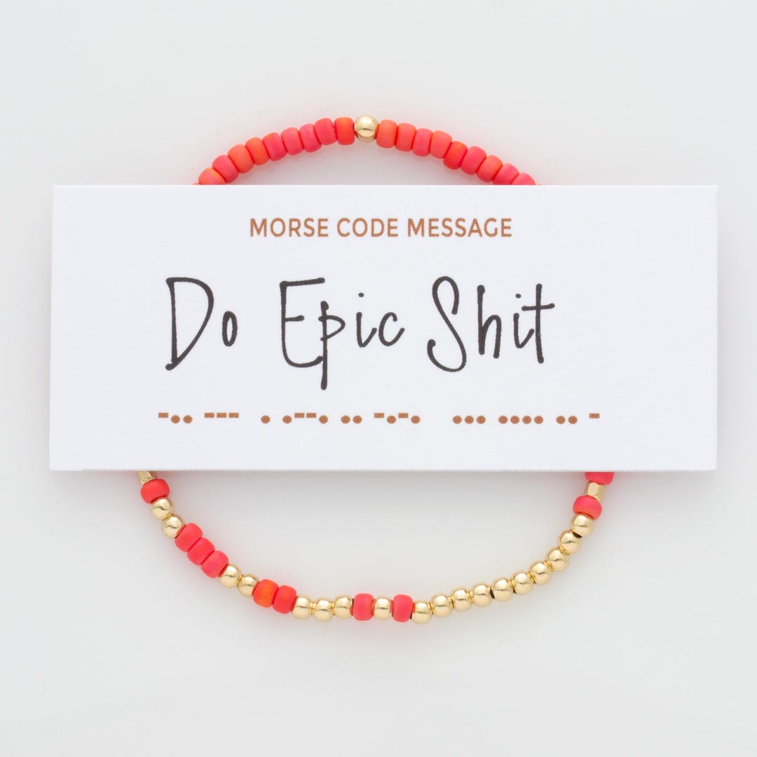 Do Epic Shit Morse Code Bracelet, Motivational Jewelry, Inspirational ...