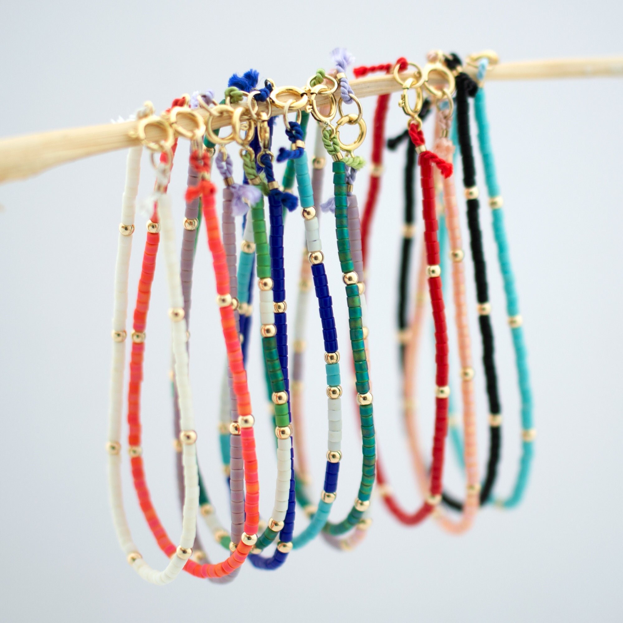 Tiny Beaded Bracelets, Minimalist Everyday Layering Bracelet Stack ...
