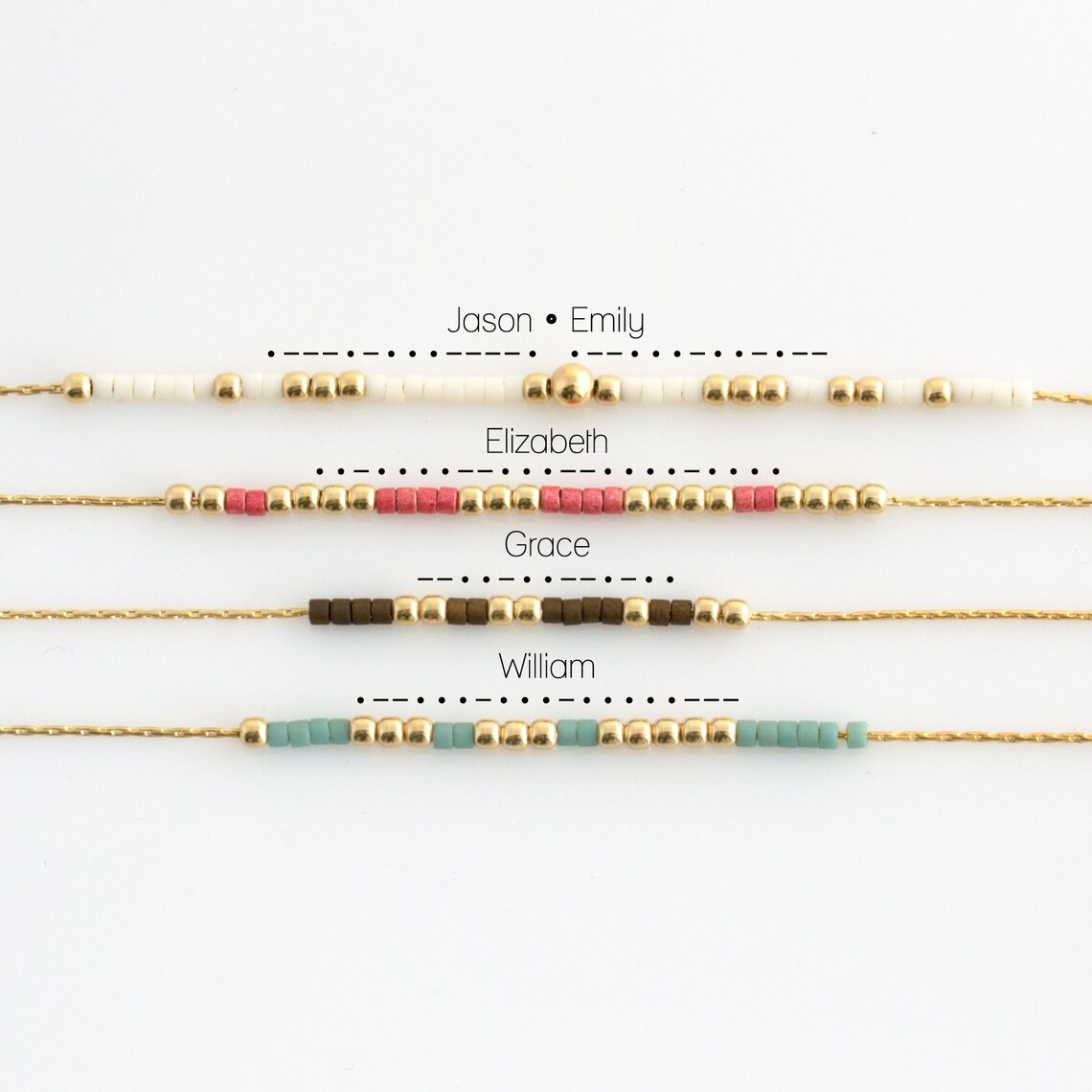 Personalized Morse Code Necklace Custom Morse Code Name | Etsy