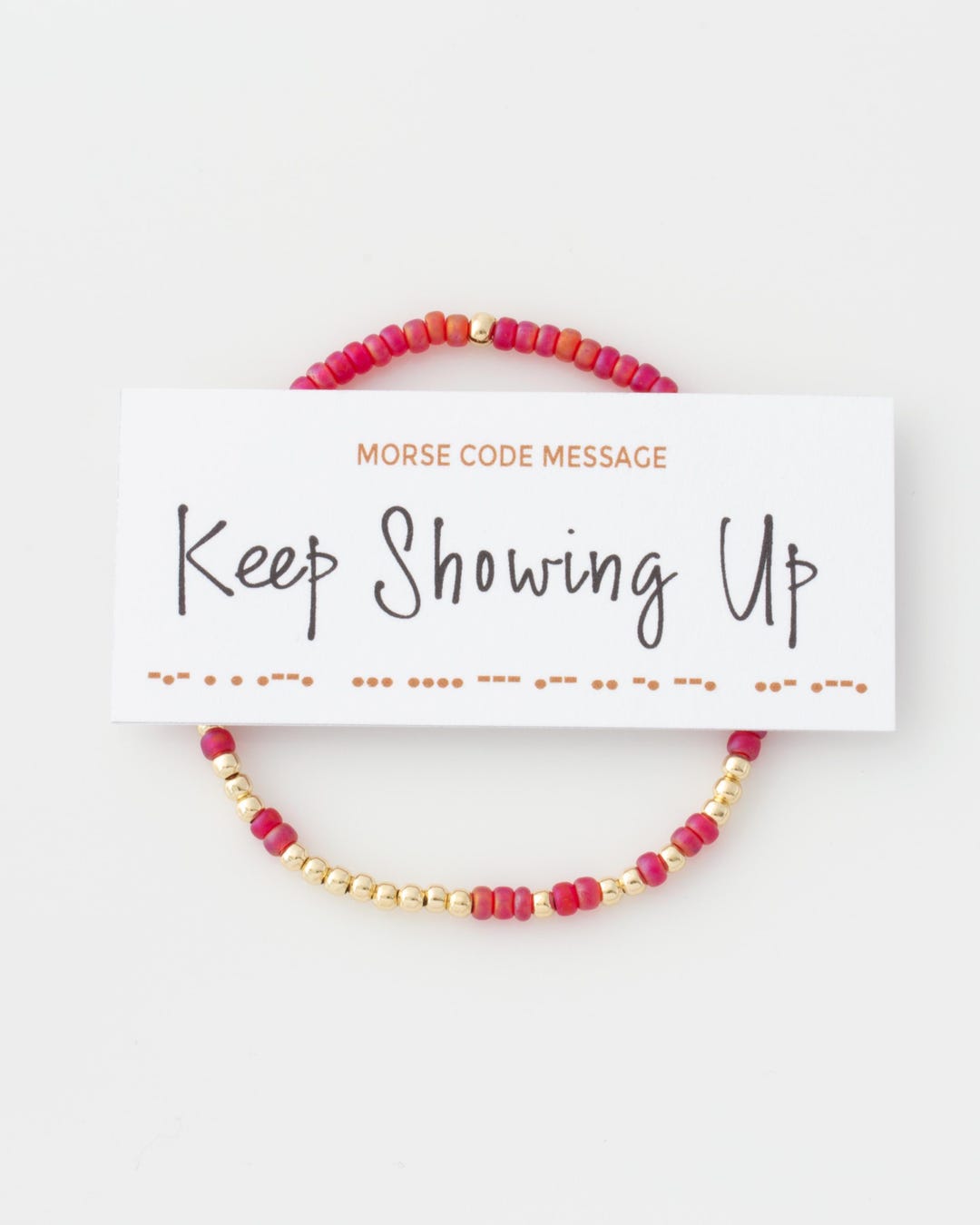 KEEP SHOWING UP Hidden Message Morse Code Bracelet - Etsy