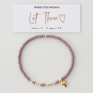 Let Them Morse Code Bracelet by LEILA Jewelry Shop, Beaded Stretch ...