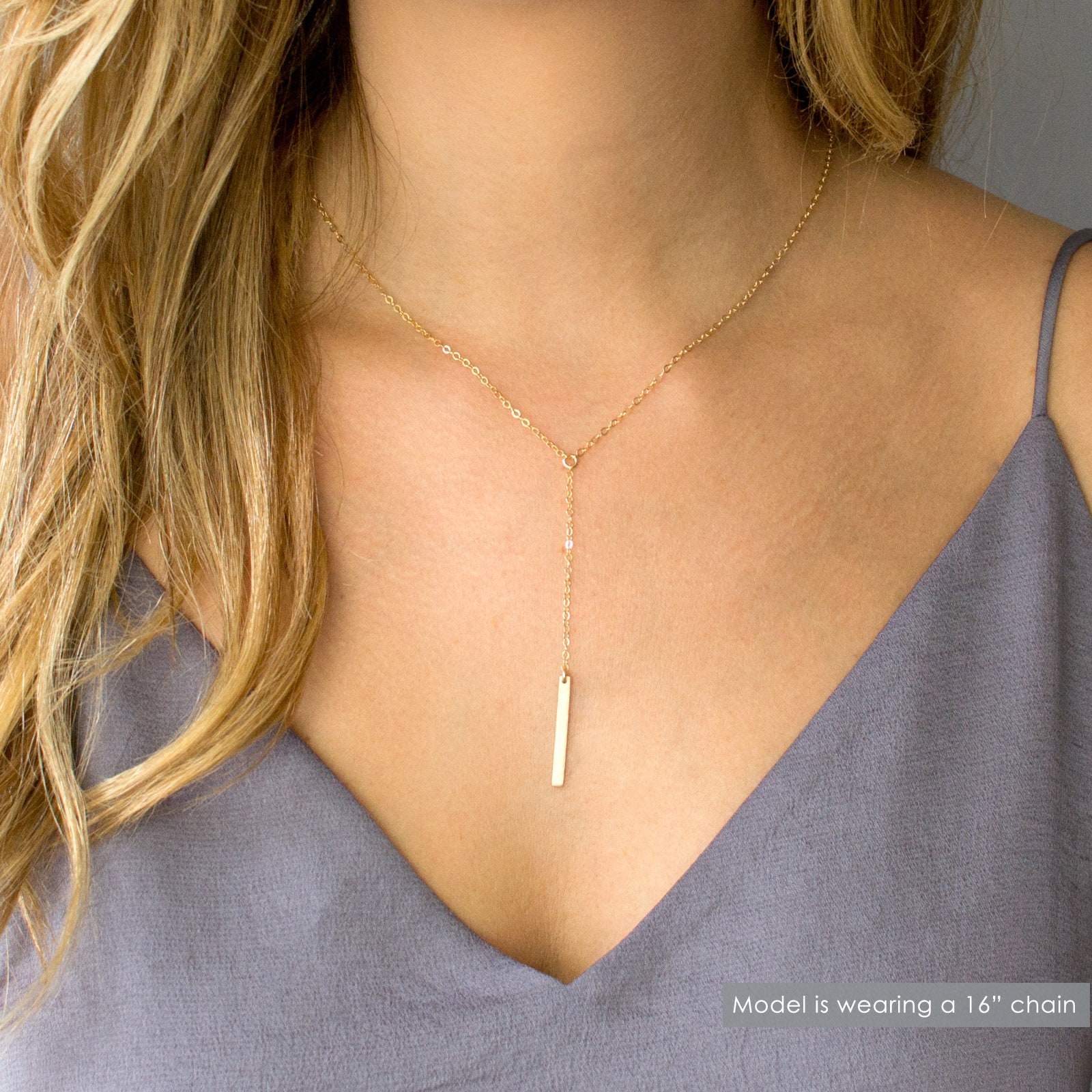 Dainty Lariat Necklace Gold Lariat Gold Y Necklace Gold | Etsy