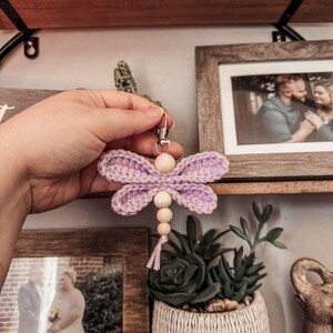 Crochet Dragonfly Keychains - Etsy