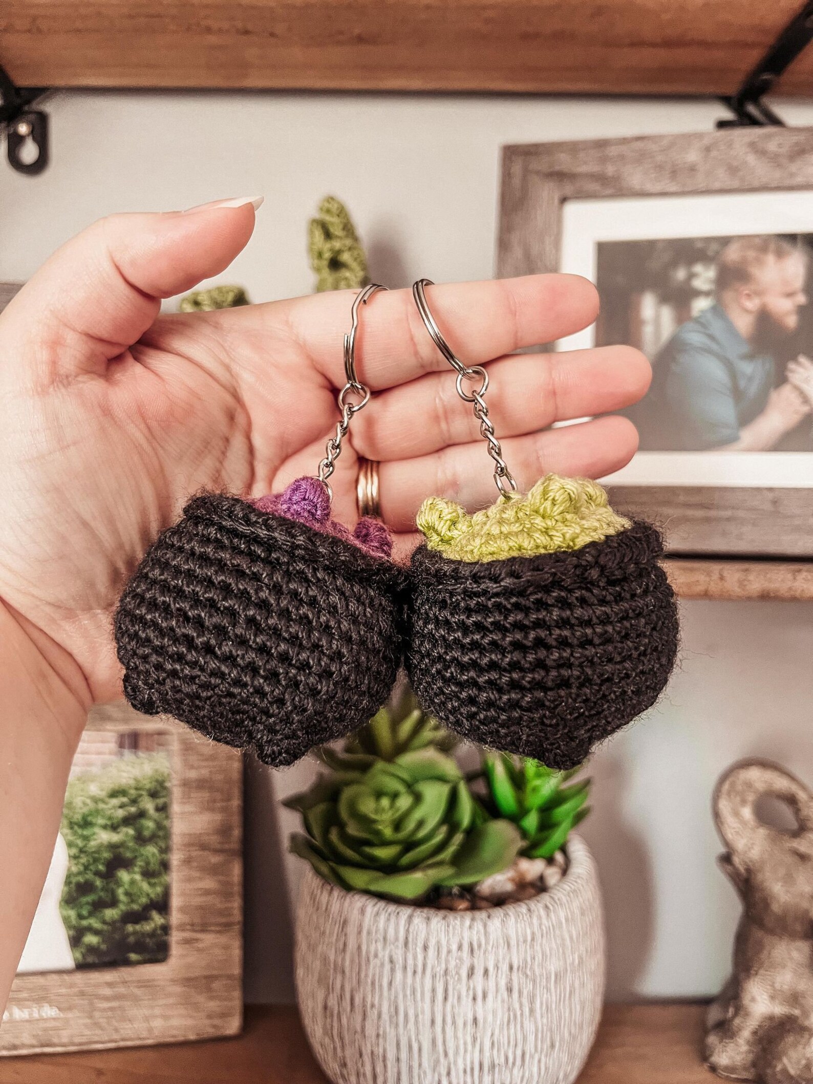 Witches Brew Crochet Keychain - Etsy