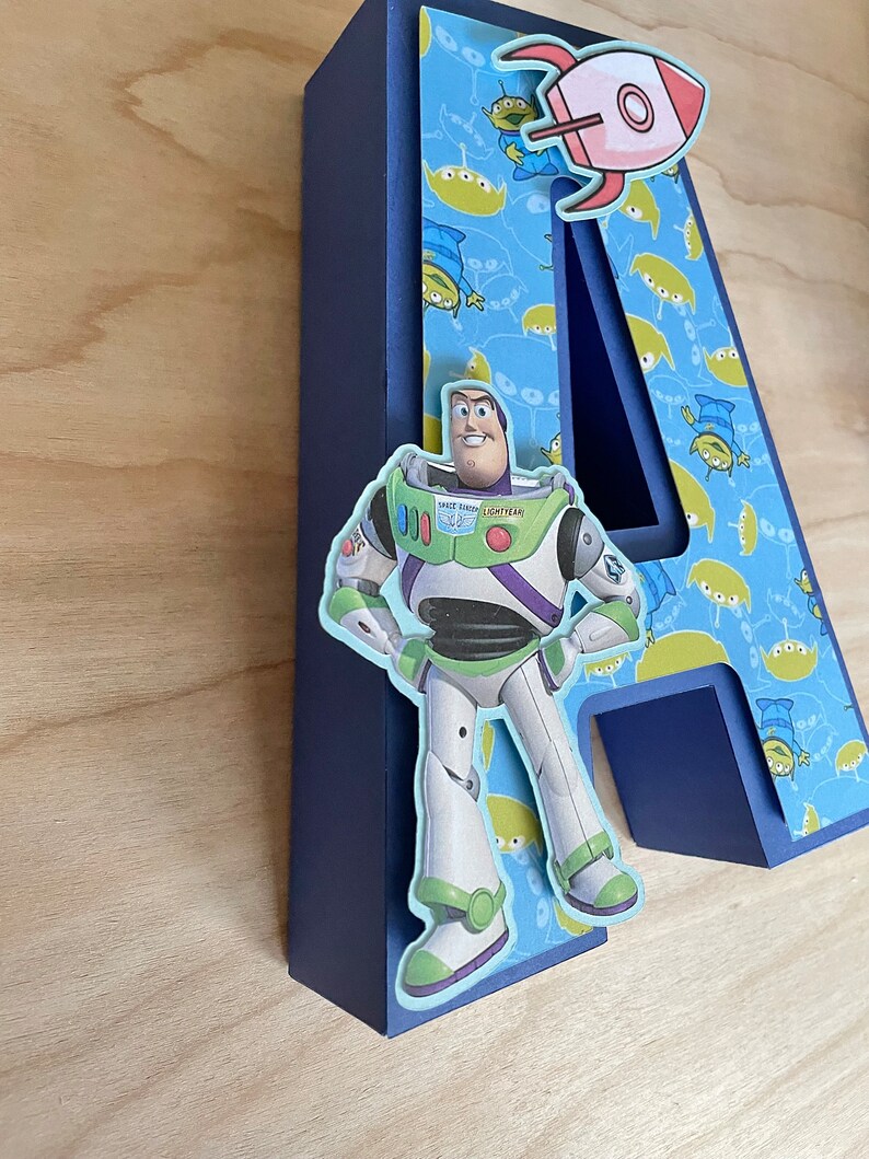 Buzz Lightyear3d Letters, Buzz Lightyear Party Decor, Toy Story 3D ...