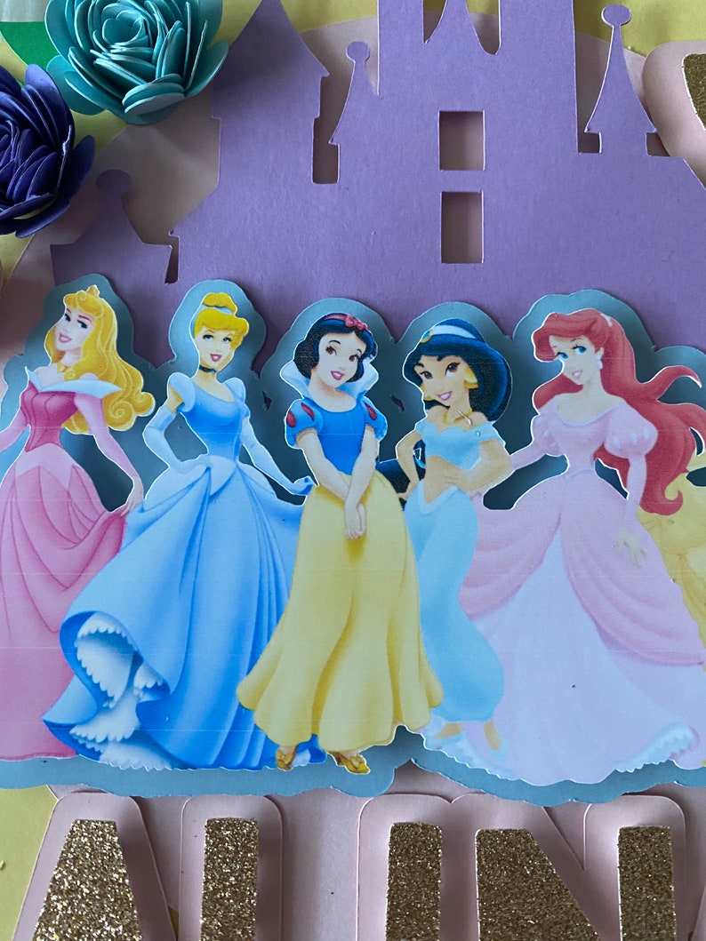 Disney Princess Cake Topper, Princess Party, Princess Birthday, Cake ...