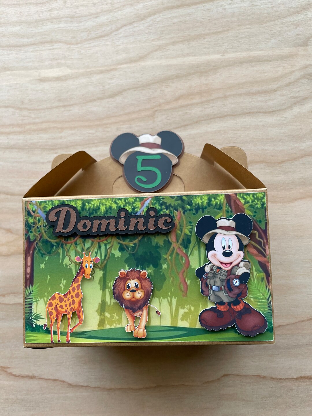 Mickey Safari Treat Boxes, Mickey Mouse Gable Boxes, Party Favor Boxes ...