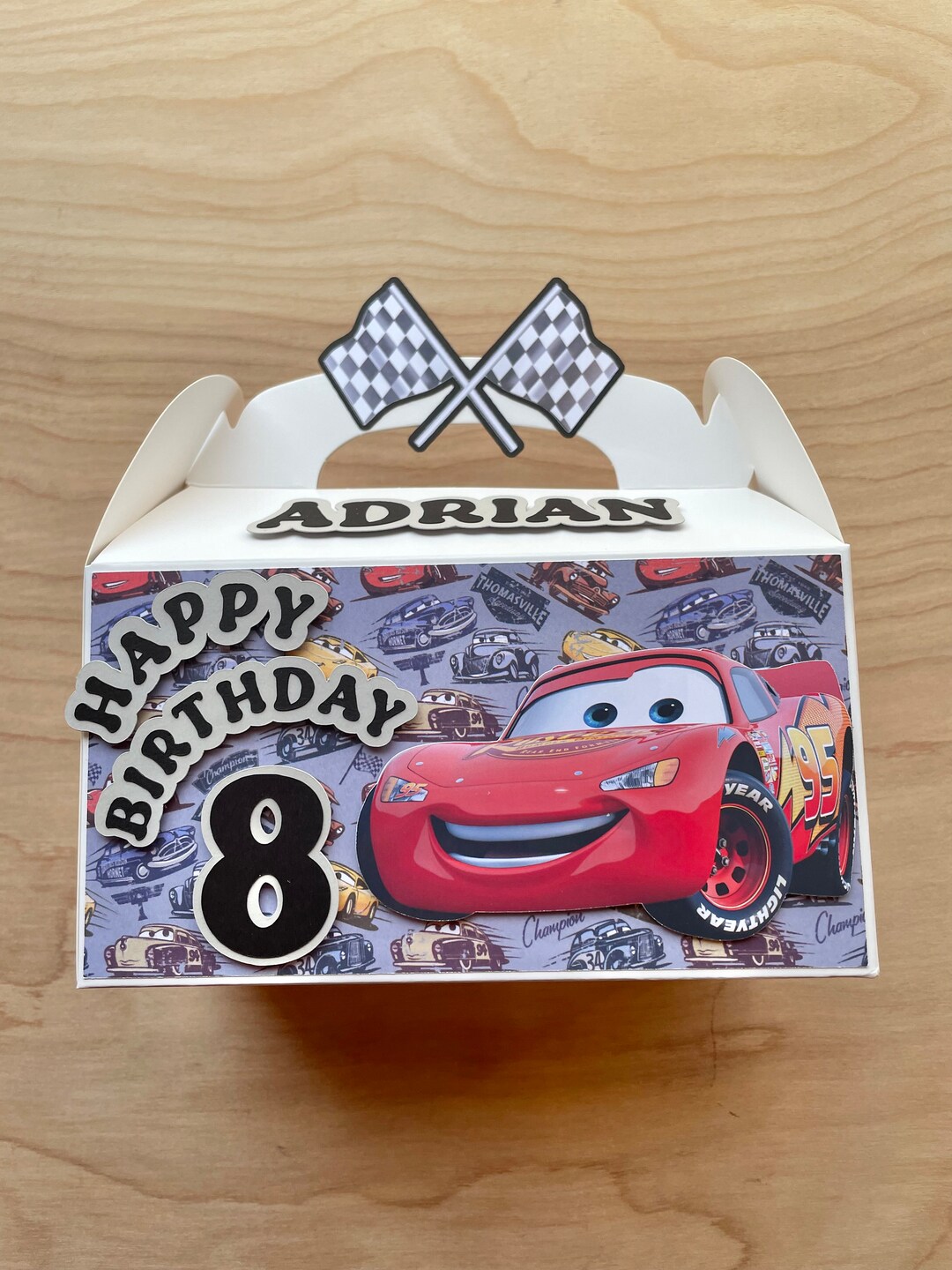 Cars Gable Boxes, Cars Party Favors, Lightening Mcqueen Party Box ...