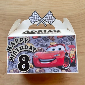 Cars Gable Boxes, Cars Party Favors, Lightening Mcqueen Party Box ...