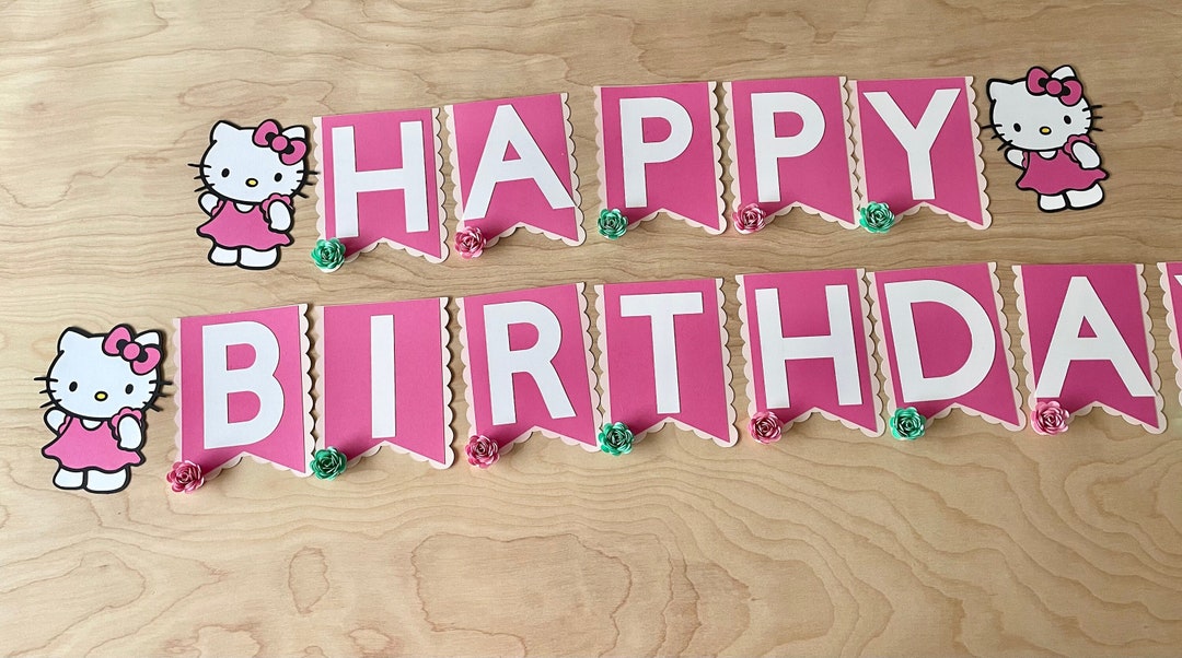 Hello Kitty Happy Birthday Banner