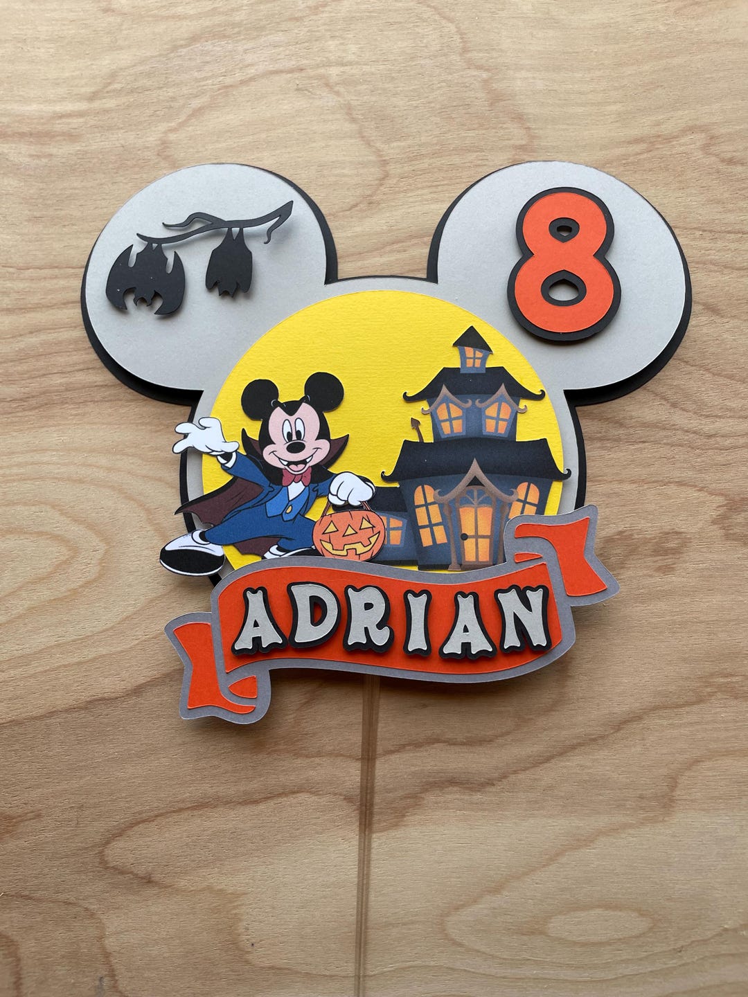 Mickey Halloween Birthday Cake Topper, Halloween Cake Topper, Mickey ...
