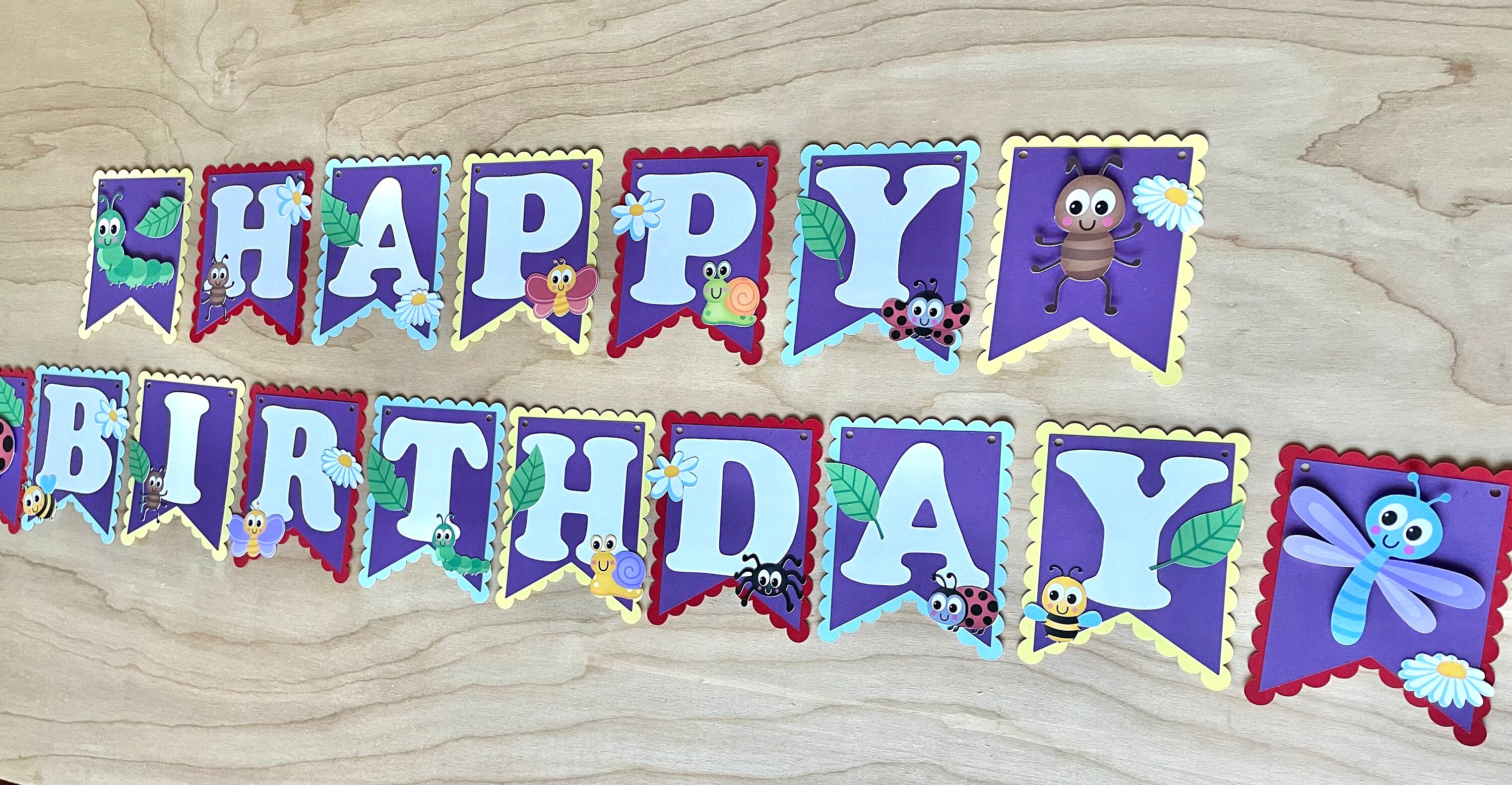 Cute Bug Birthday Theme, Bug Theme Party Decor, Bugs Birthday Banner ...