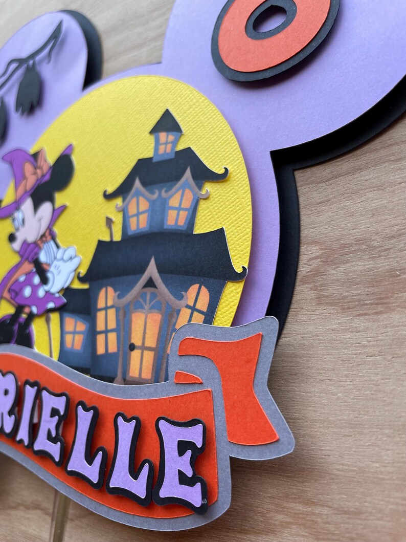 Minnie Halloween Birthday Cake Topper, Halloween Cake Topper, Minnie ...
