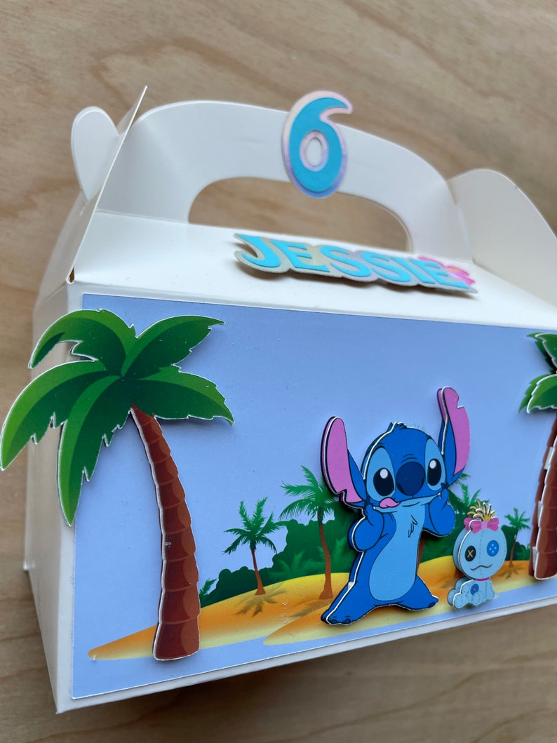 Stitch Treat Boxes, Stitch Gable Boxes, Stitch Party Decor, Stitch ...