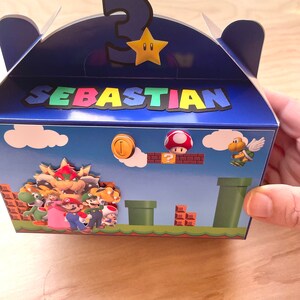 Super Mario Gable Boxes, Super Mario Birthday Decor, Mario Treat Boxes ...