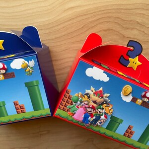Super Mario Gable Boxes, Super Mario Birthday Decor, Mario Treat Boxes ...
