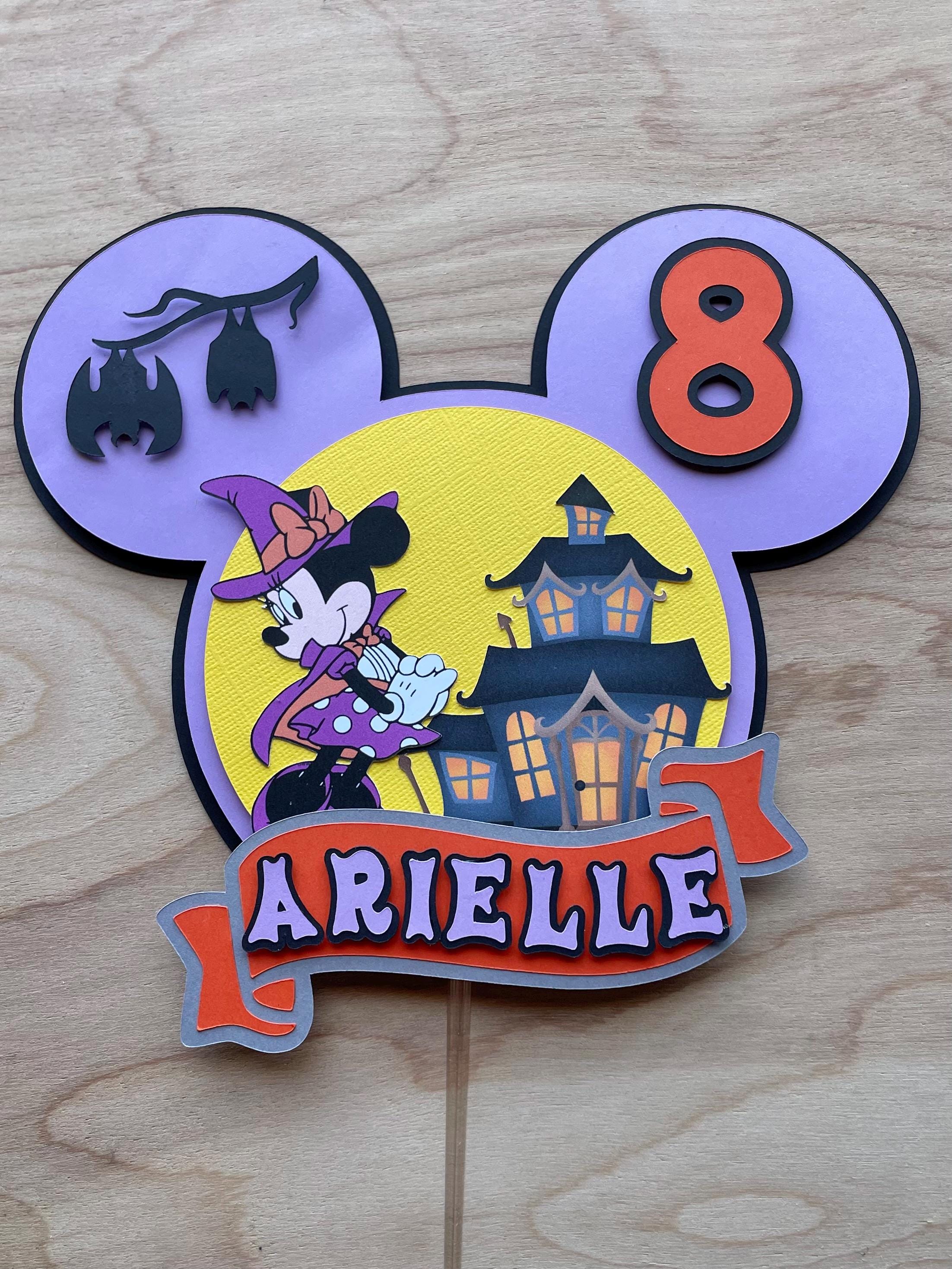 Minnie Halloween Birthday Cake Topper, Halloween Cake Topper, Minnie ...