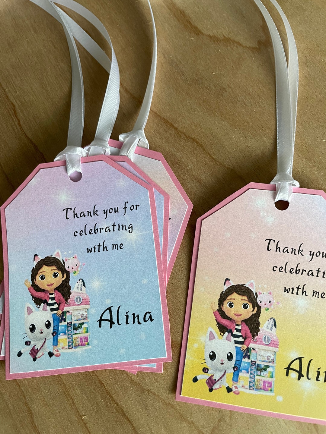 Party Tags, Thank You Tags, Gabby’s Dollhouse Party Favors, Gabby’s ...