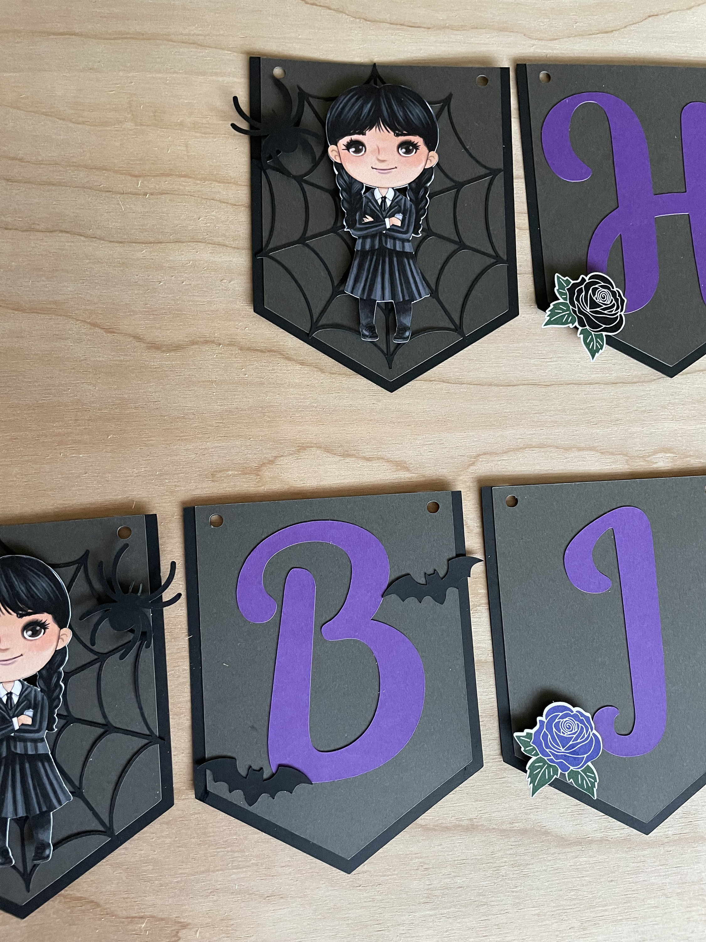 Wednesday Birthday Banner, Addams Family Party, Wednesday Addams Party ...