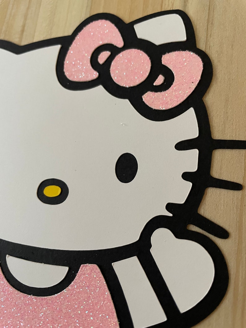 Set of 4 Kitty Die Cuts, Kitty Centerpieces, Kitty Party Decor, Photo ...