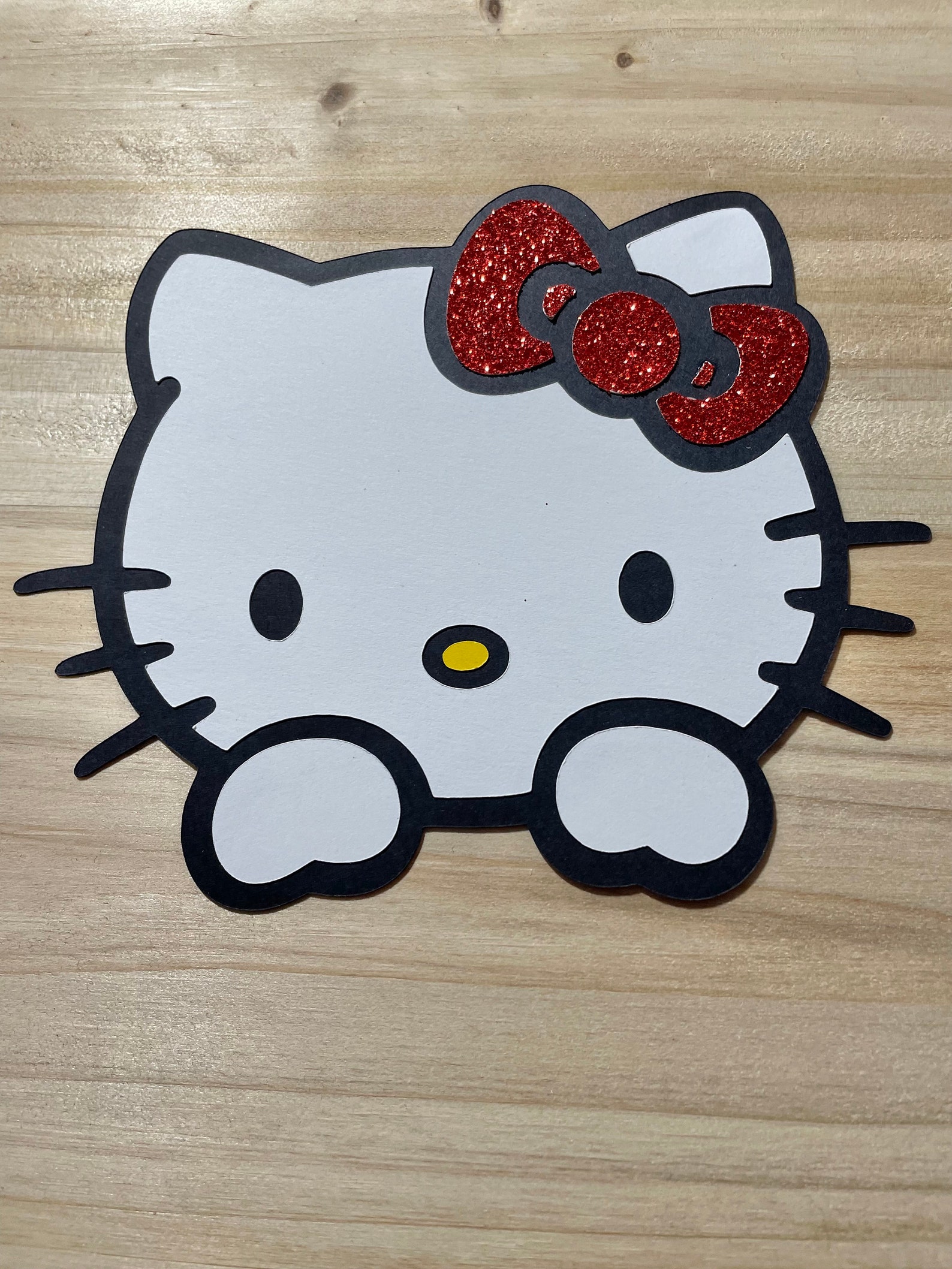 Set of 4 Kitty Die Cuts, Kitty Centerpieces, Kitty Party Decor, Photo ...