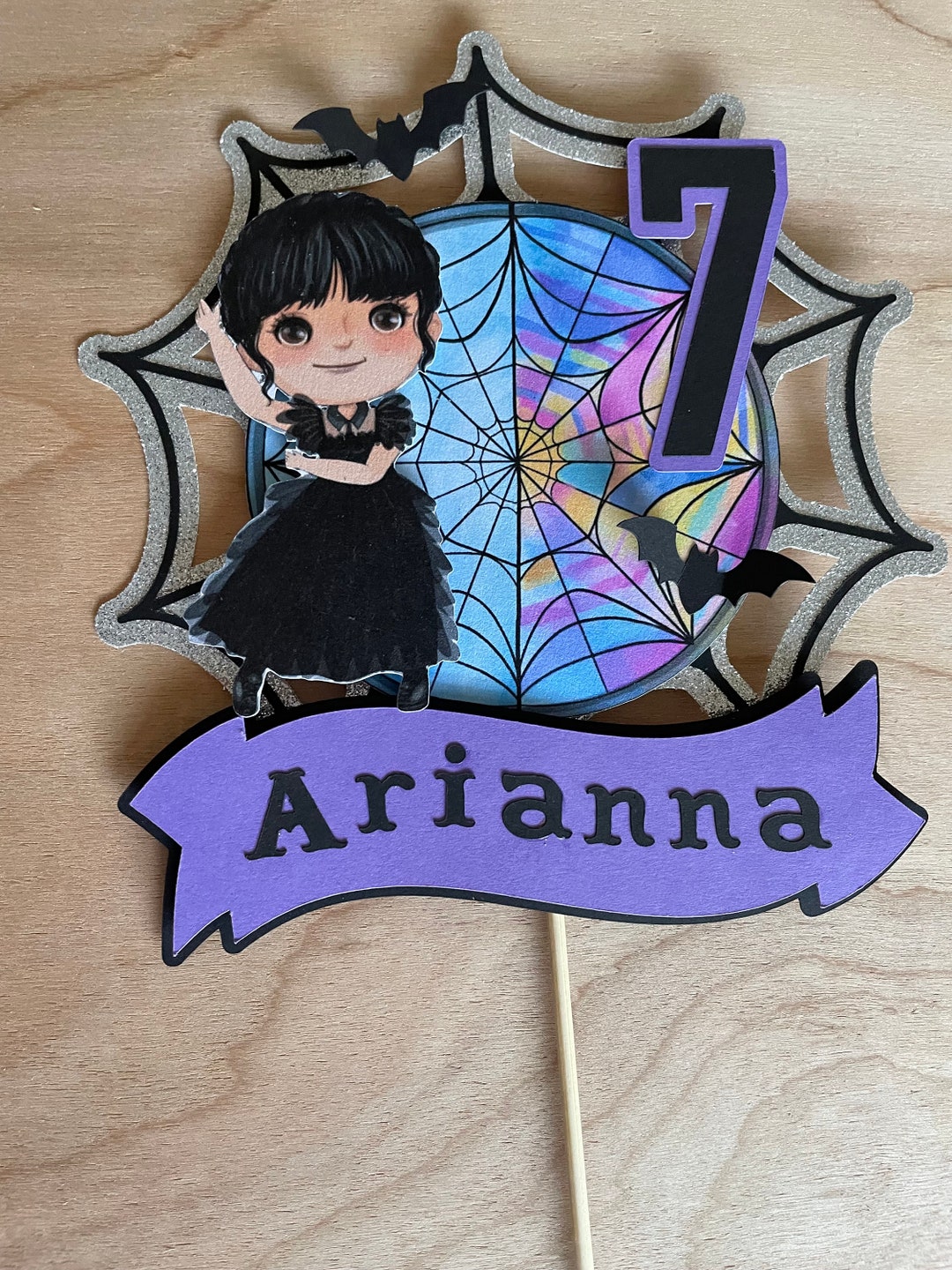 Wednesday Addams, Cake Topper, Addams Family Party, Wednesday Theme ...