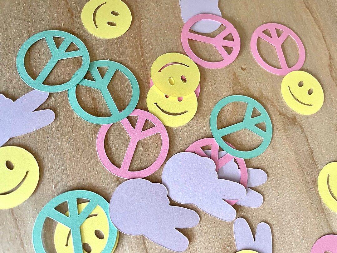 Hippie Party, Hippie Confetti, Groovy Confetti, Retro Confetti, 70’s ...