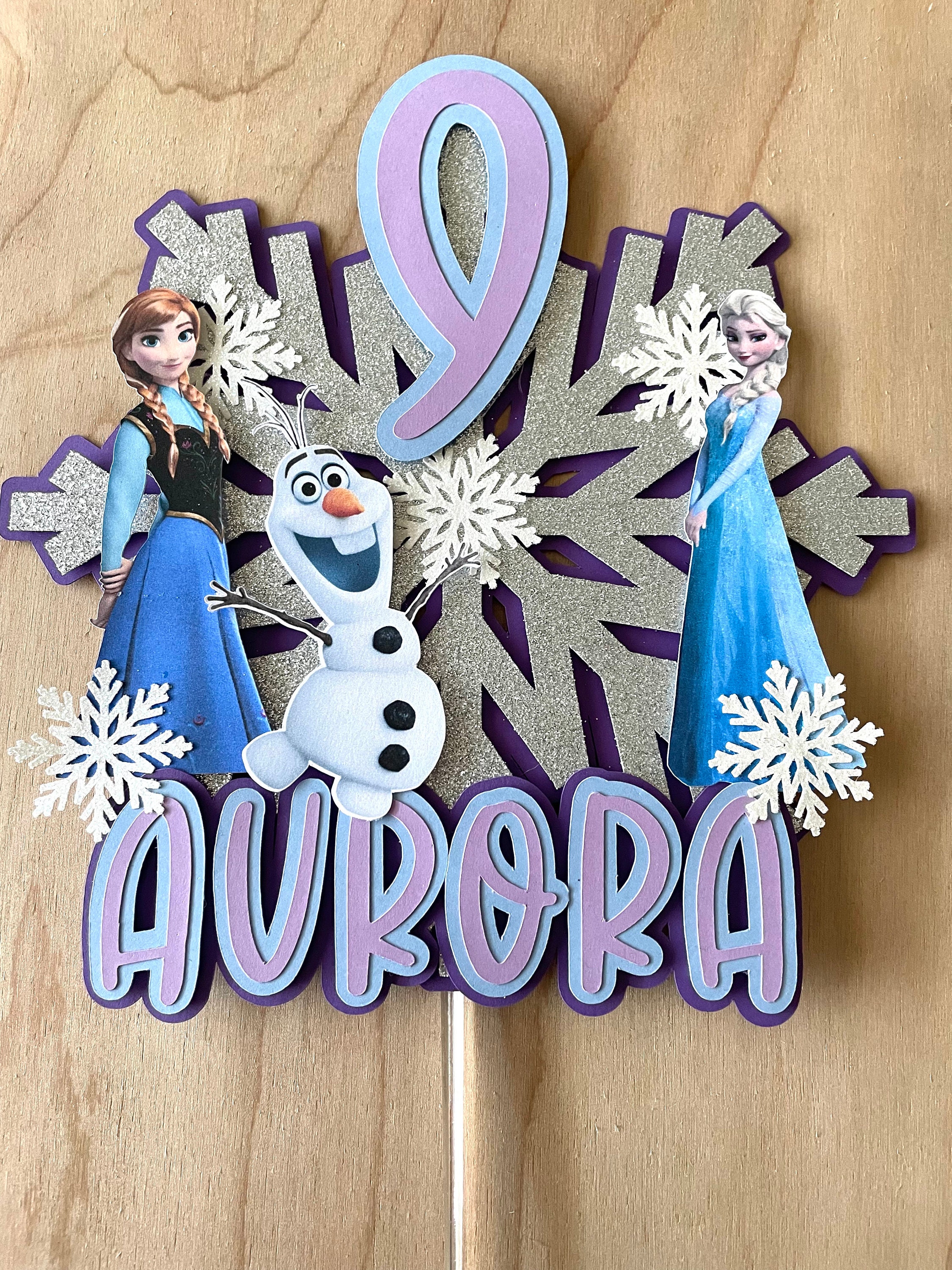 Frozen Theme Birthday Decor Frozen Cake Topper Frozen - Etsy