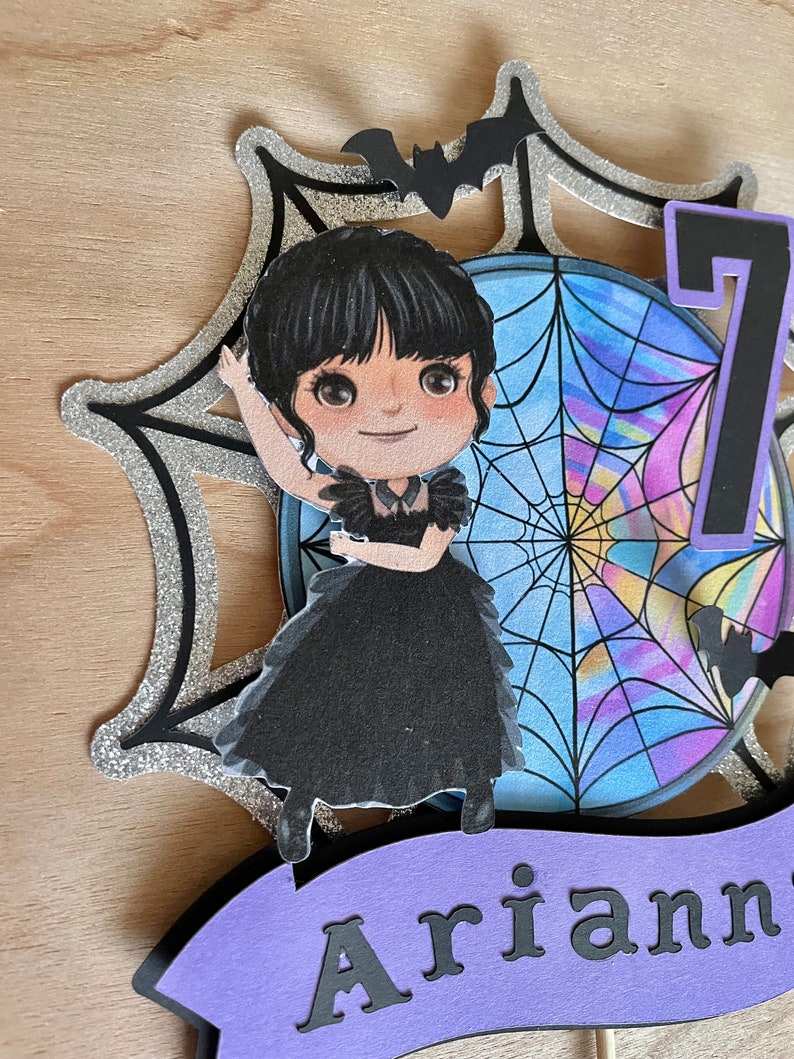 Wednesday Addams Cake Topper Addams Family Party Wednesday - Etsy
