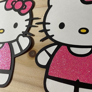 Set of 4 Kitty Die Cuts, Kitty Centerpieces, Kitty Party Decor, Photo ...