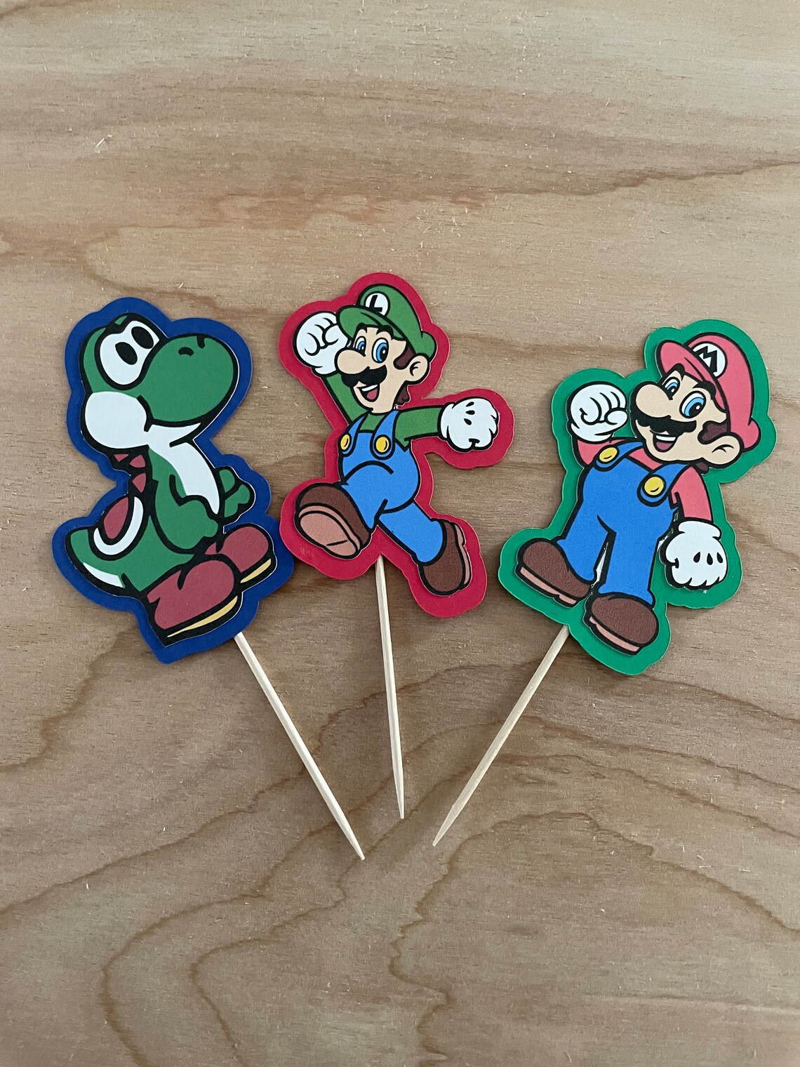 Super Mario Bros Super Mario Cupcake Toppers Nintendo Party - Etsy