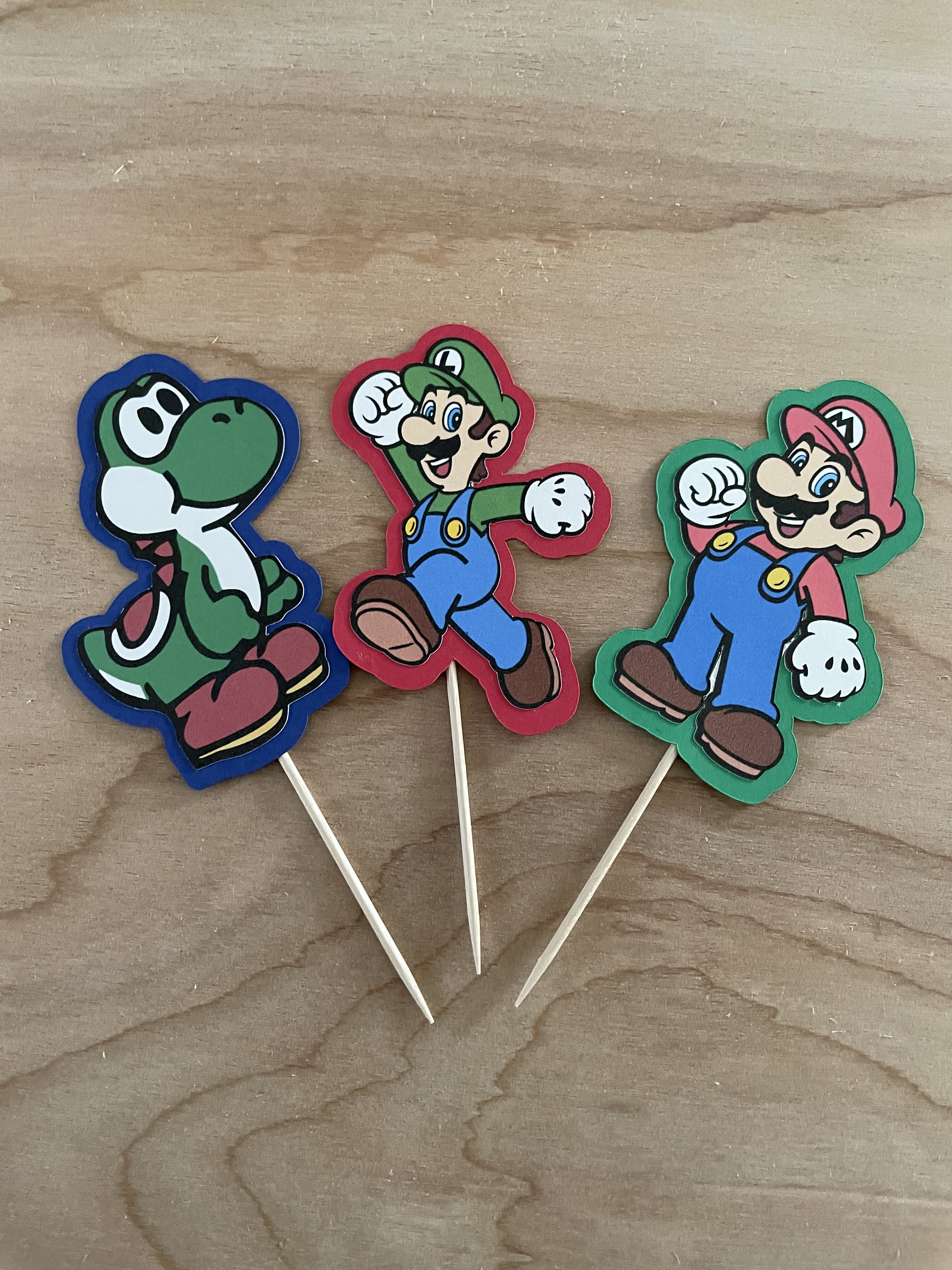 Super Mario Bros Super Mario Cupcake Toppers Nintendo Party - Etsy