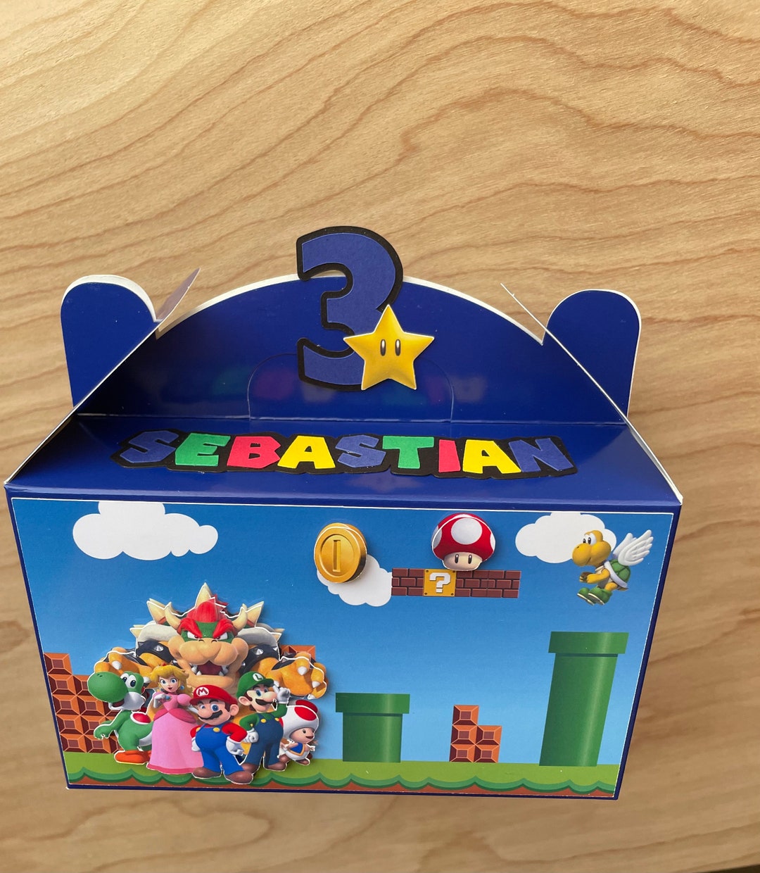Super Mario Gable Boxes, Super Mario Birthday Decor, Mario Treat Boxes ...
