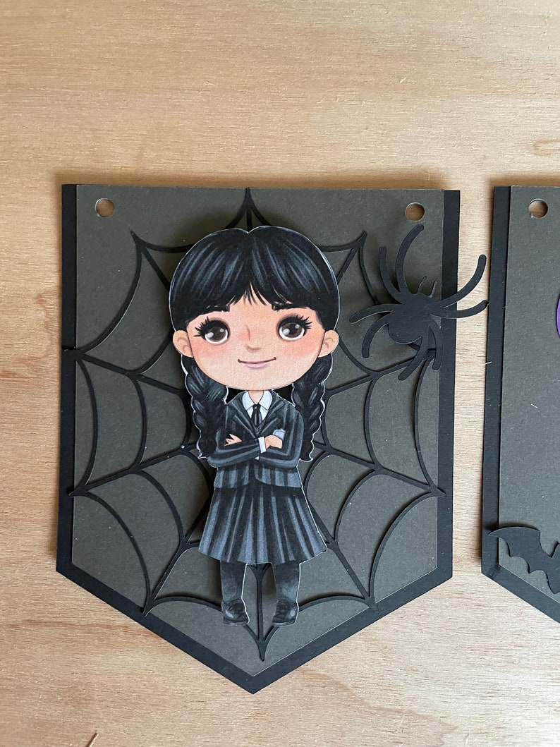 Wednesday Birthday Banner, Addams Family Party, Wednesday Addams Party ...
