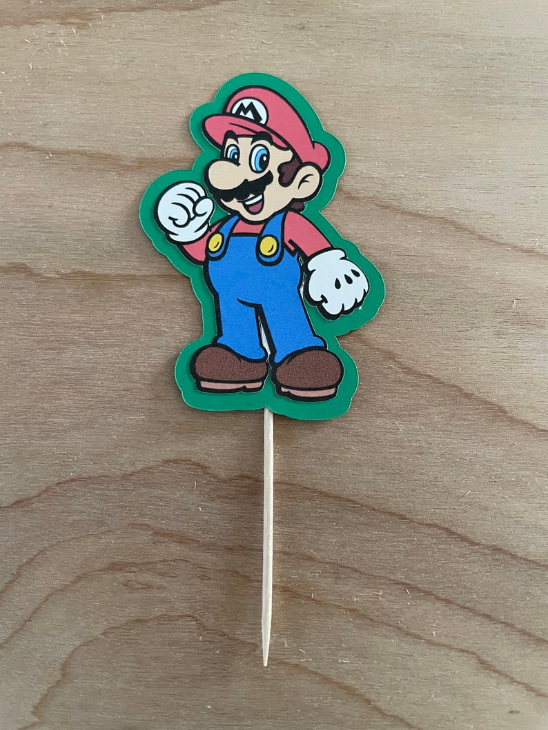 Super Mario Bros Super Mario Cupcake Toppers Nintendo Party - Etsy