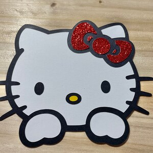 Set of 4 Kitty Die Cuts, Kitty Centerpieces, Kitty Party Decor, Photo ...