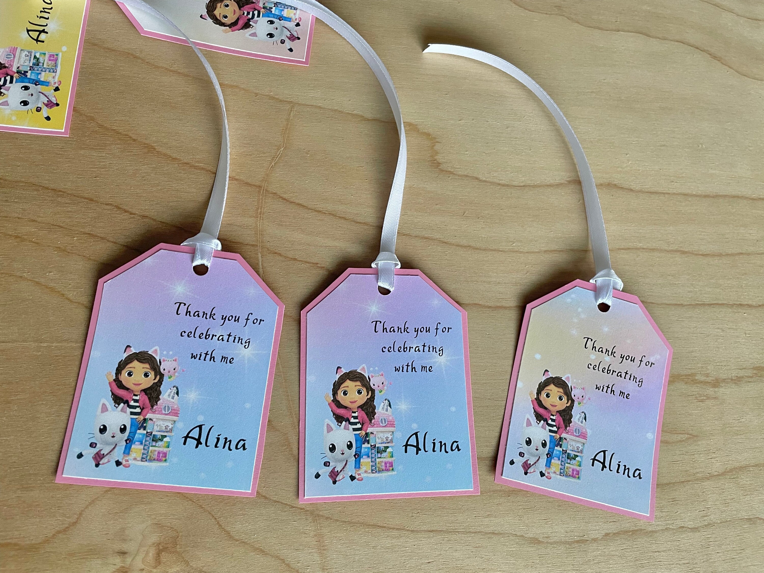 Party Tags Thank You Tags Gabbys Dollhouse Party Favors - Etsy