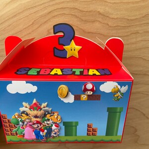 Super Mario Gable Boxes, Super Mario Birthday Decor, Mario Treat Boxes ...