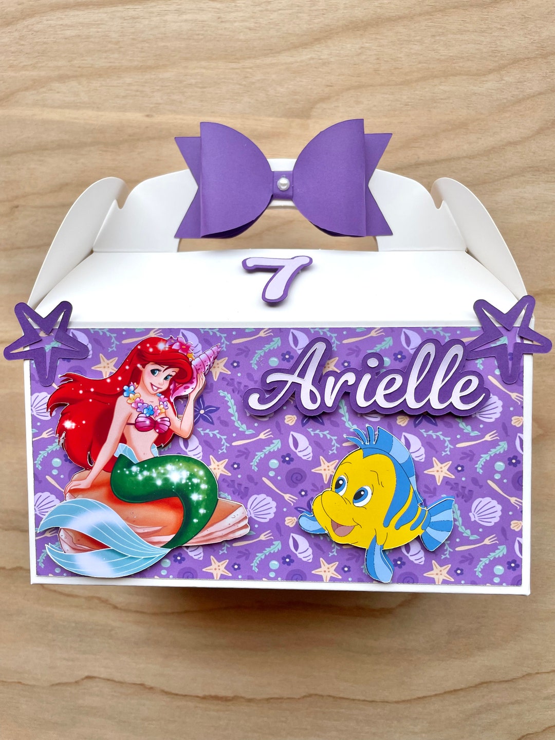 Little Mermaid Gable Boxes, Little Mermaid Party, Treat Boxes, Mermaid ...