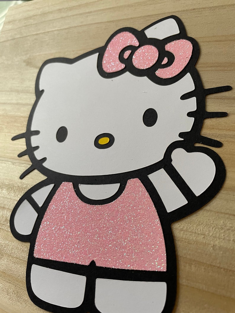 Set of 4 Kitty Die Cuts, Kitty Centerpieces, Kitty Party Decor, Photo ...