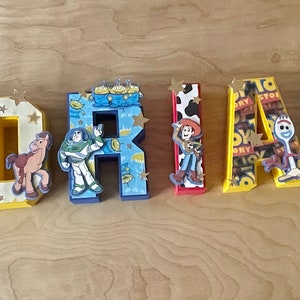 Toy Story, Woody, Buzz Lightyear, Boys Room Decor, 3D Toy Story Letters ...