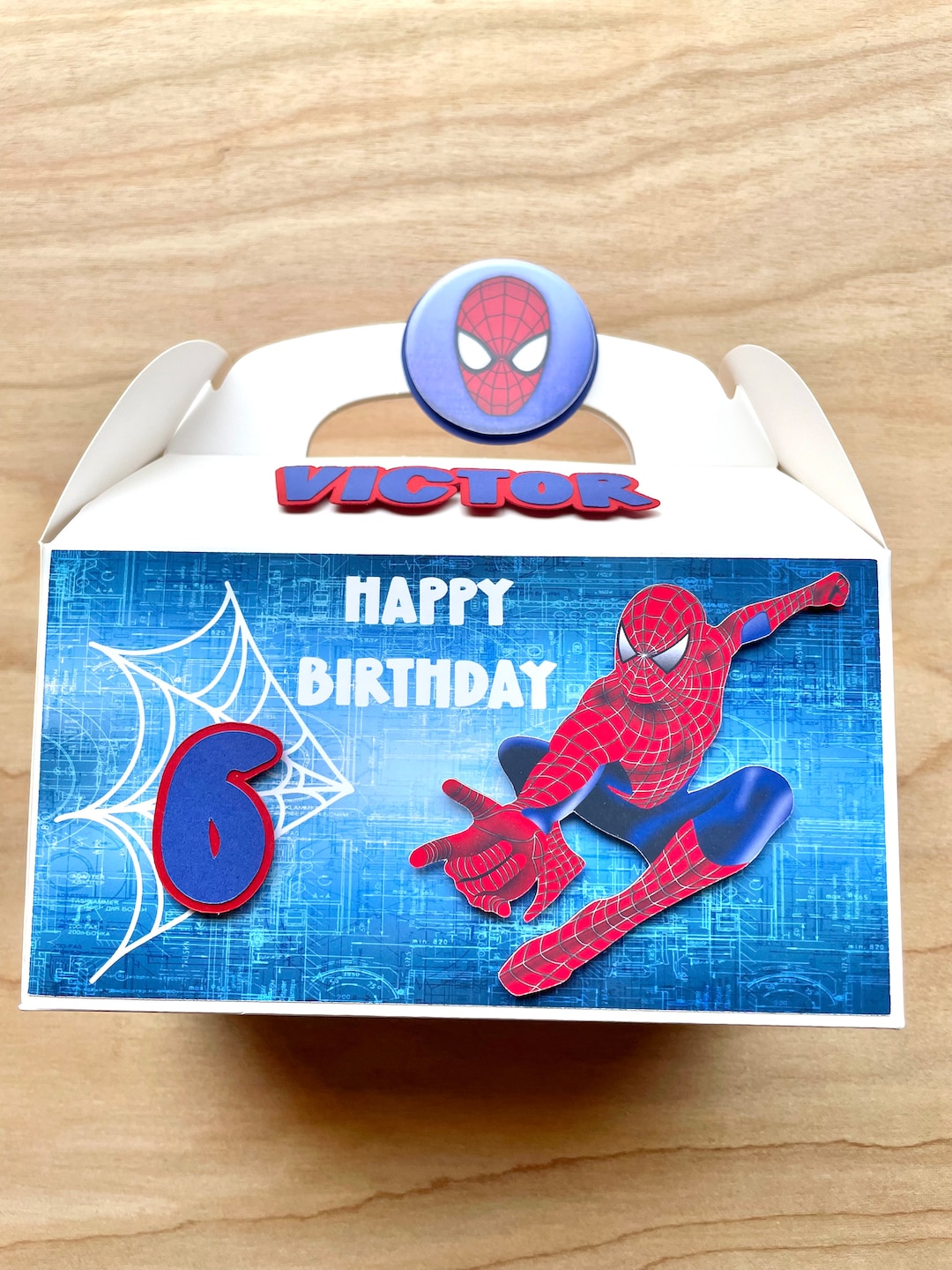 Spider Man Gable Boxes, Spider Man Party Decor, Treat Boxes, Marvel ...