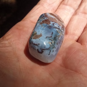 Mt Baker Blue Agate With Jasper Mixed Freeform Cabochon 52 X 25 X 18 Mm ...