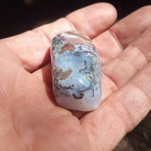 Mt Baker Blue Agate With Jasper Mixed Freeform Cabochon 52 X 25 X 18 Mm ...