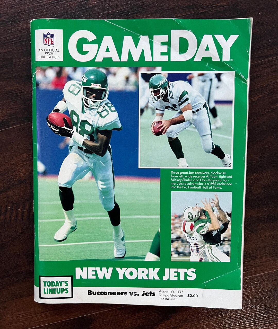 1987 NFL Football Program Gameday Magazine Bucs Vs NY Jets - Vintage - Etsy