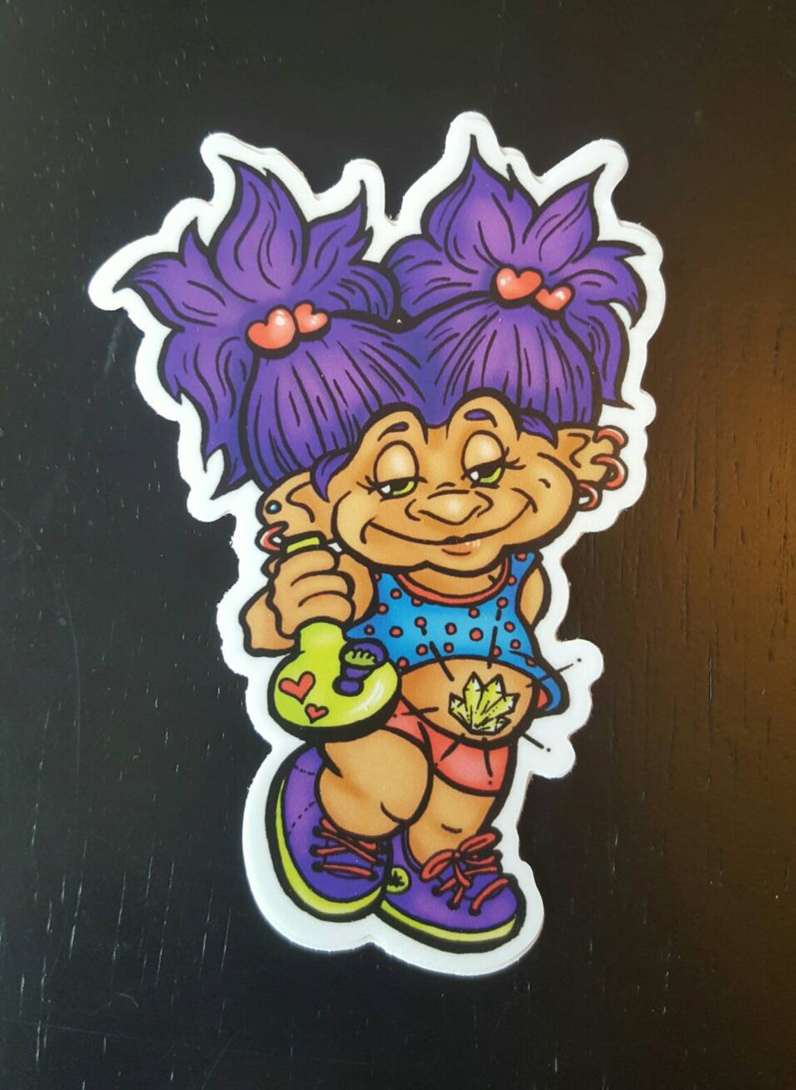 Trippin Troll Vinyl Weed Sticker Stoner Gift 90s Cartoon - Etsy
